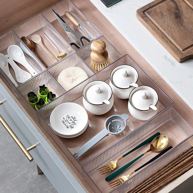 Clear Plastic Modular Drawer Storage Organizer Bins on Luulla