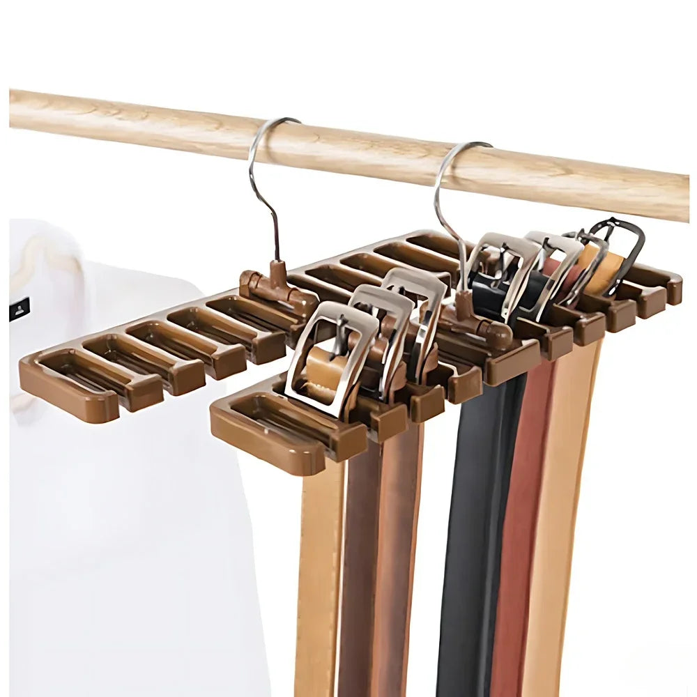 Space-saving Multi-tier Belt Organizer With Hooks on Luulla