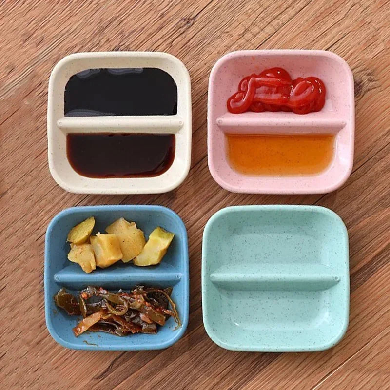 Four Compartment Square Sauces And Dips Plates on Luulla