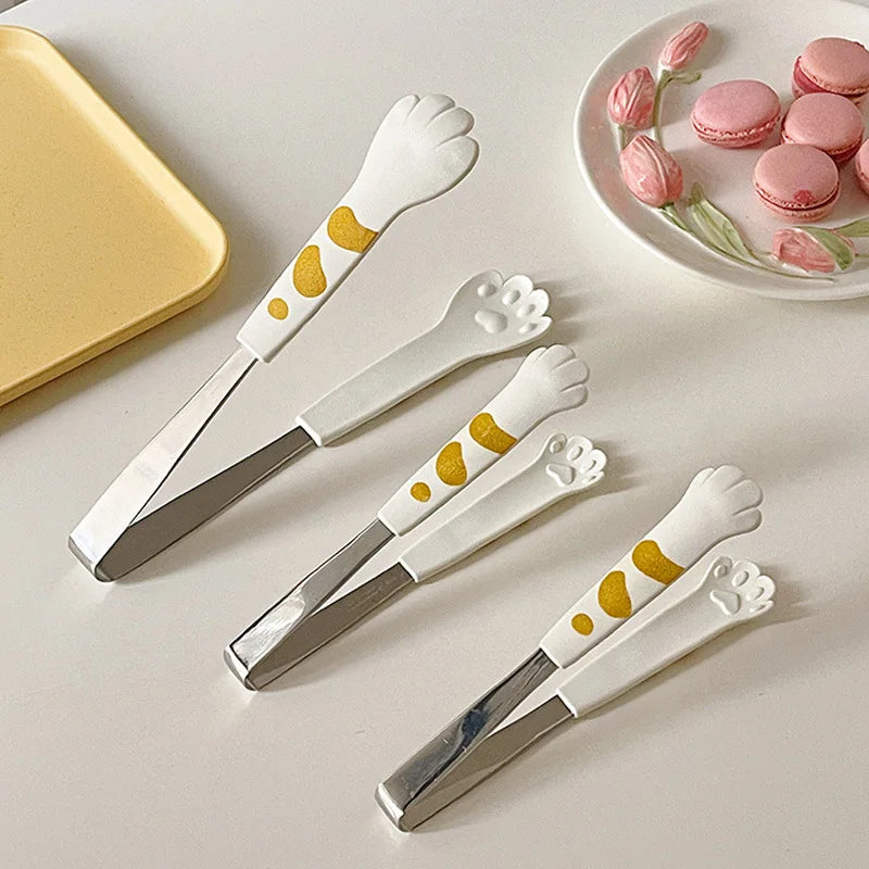 Cute Cat Paw Stainless Steel Food Tongs on Luulla