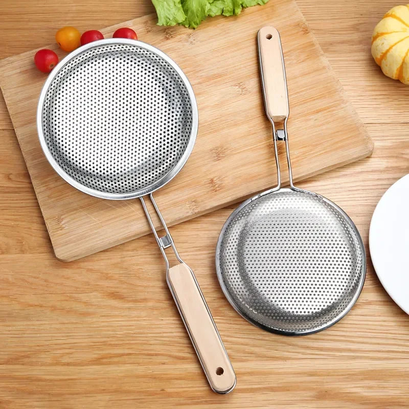 Stainless Steel Double Handled Frying Oil Strainers on Luulla