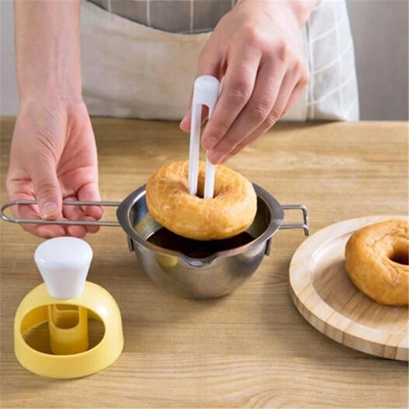 Stainless Steel Doughnut Maker With Plastic Handle on Luulla
