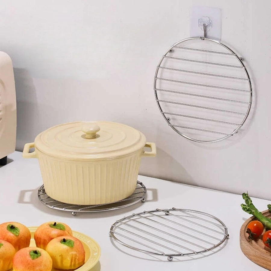 Stainless Steel Round Heat-resistant Trivet Stand on Luulla