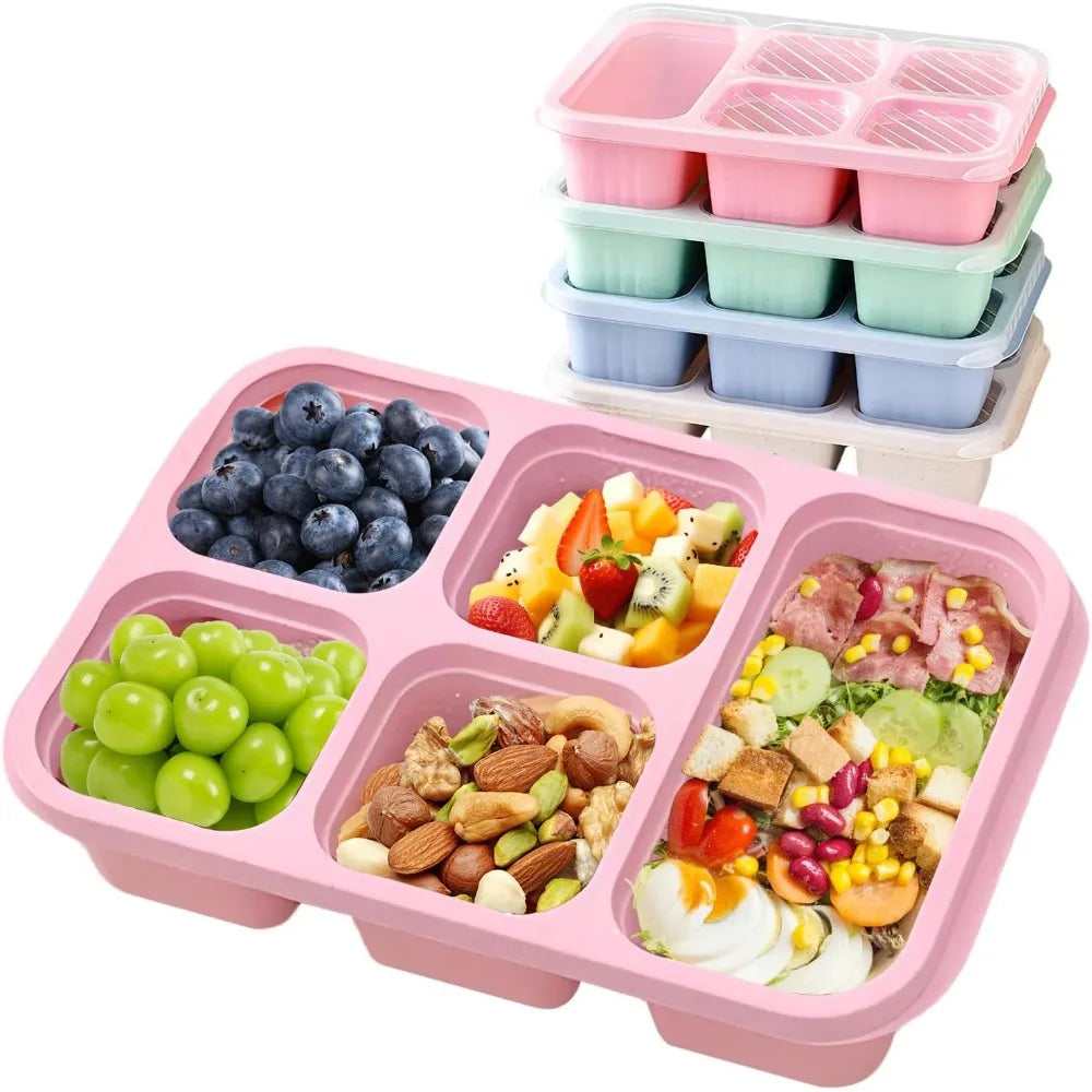 Stackable Colorful Silicone Meal Prep Trays on Luulla