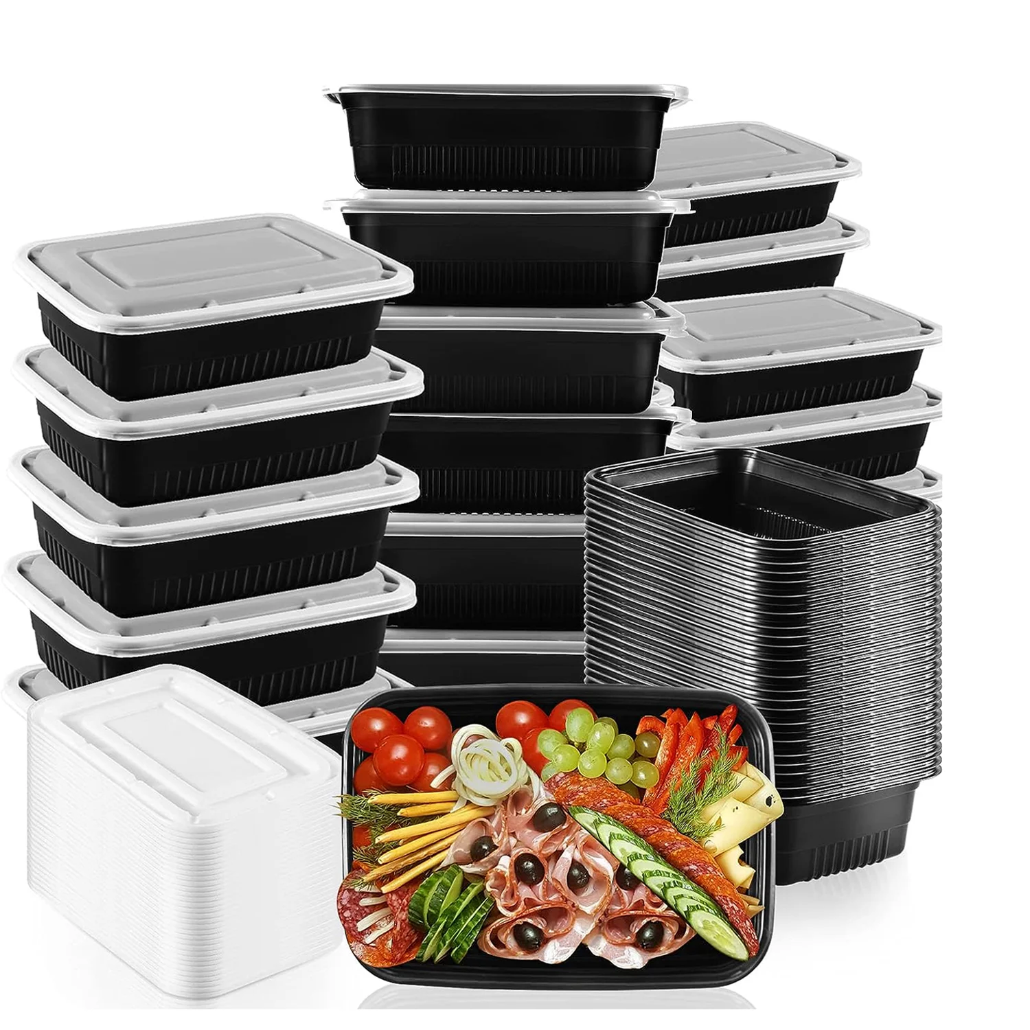 Stackable Meal Prep Containers With Lids, on Luulla
