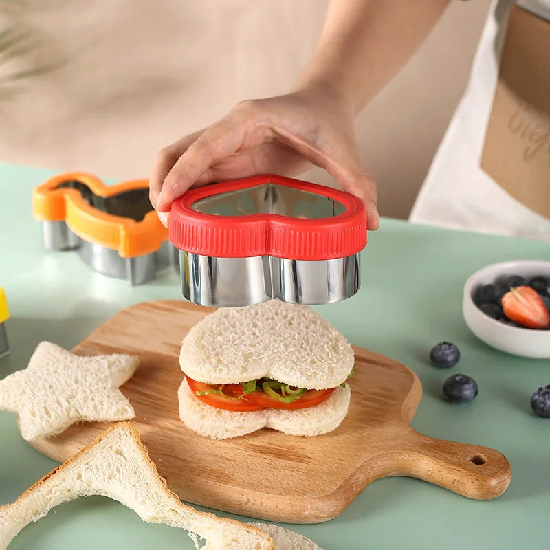 Stainless Steel Heart Sandwich Cutter With Grip on Luulla