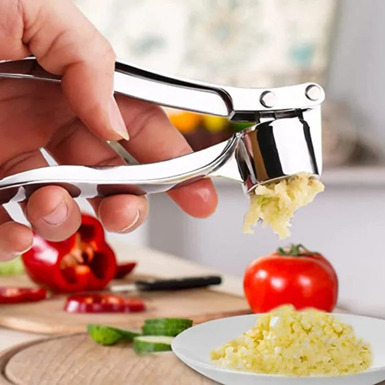 Stainless Steel Garlic Press With Ergonomic Handles on Luulla