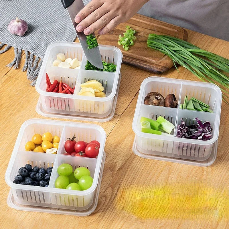 Stackable Food Storage Boxes With Dividers on Luulla