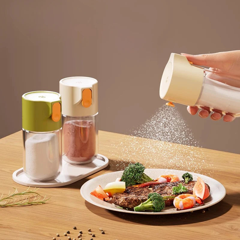 Dual Spice Dispenser With Adjustable Pouring Lids on Luulla