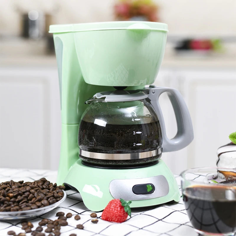 Compact Mint Coffee Maker With Glass on Luulla
