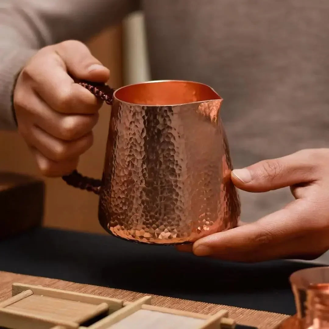 Handmade Hammered Copper Jug With on Luulla
