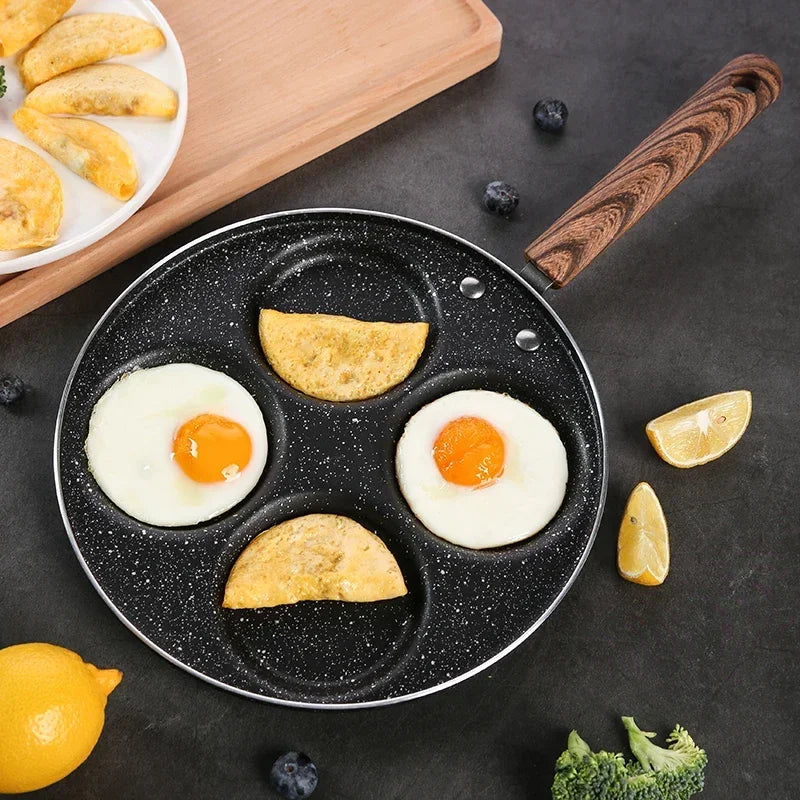 Nonstick Triple Compartment Egg Pancake Frying Pan on Luulla