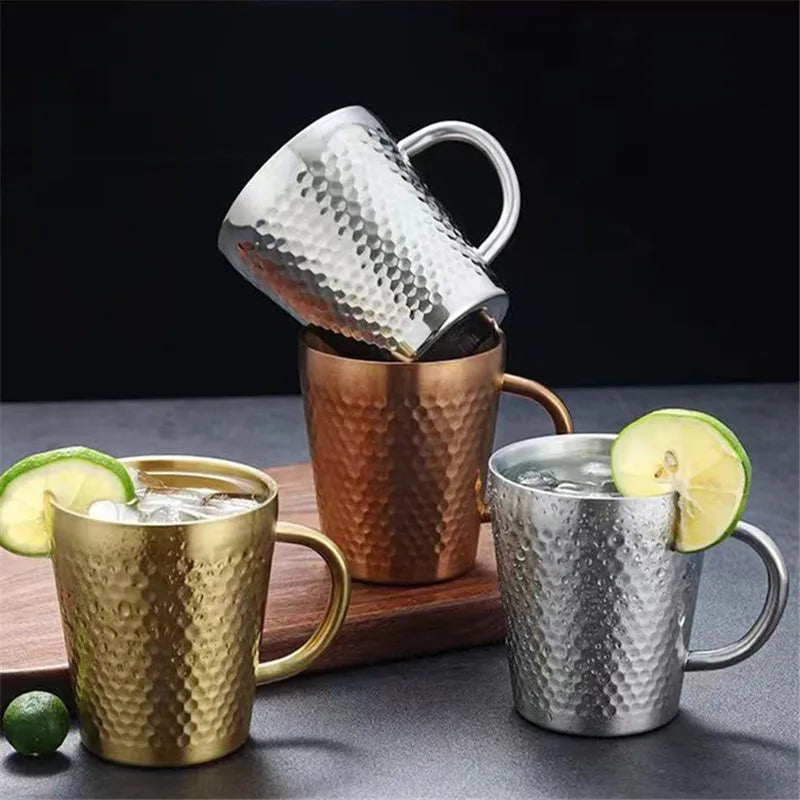 Hammered Metal Mugs With Copper Finish on Luulla