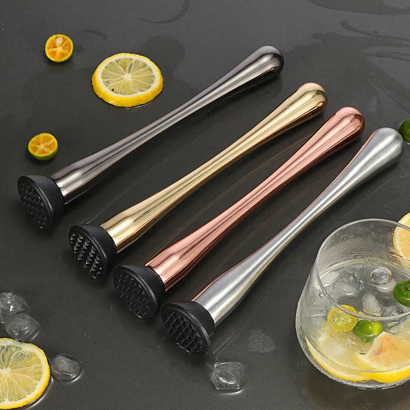 Stainless Steel Cocktail Muddlers With Grooved Heads on Luulla