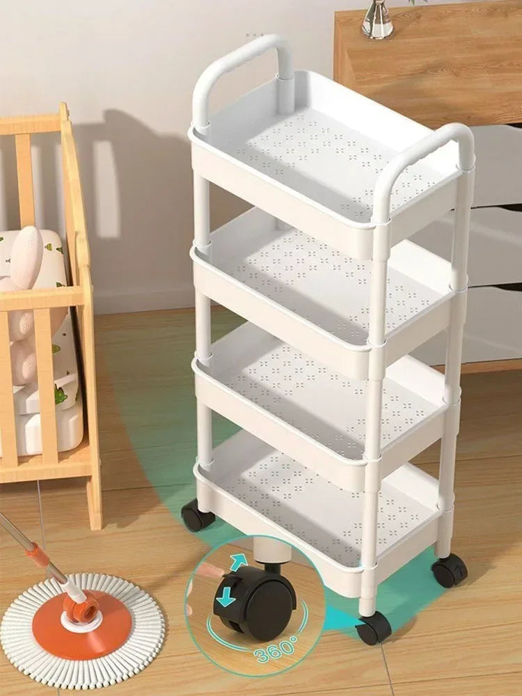 Four-tier Rolling Cart With 360-degree Wheels on Luulla